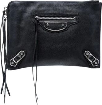 Balenciaga Sac pochette vintage Pre-owned - Femme - Pre-owned - Noir - Taille: ONE Size