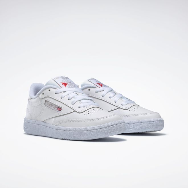 Sneaker REEBOK CLASSIC CLUB C 85, Damen, Gr. 36, wei&szlig; (wei&szlig;, light, grau), Leder, Synthetik, Schuhe Skaterschuh Sneaker low, Topseller