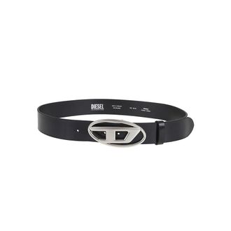 Diesel Homme, Accessoires, Noir, Taille: 100 CM Ceinture en Cuir Noir Boucle Antique &Eacute;l&eacute;gante