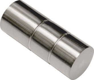 Gardinia Endknopf, Metall, Edelstahl-Optik, 0.1, 2