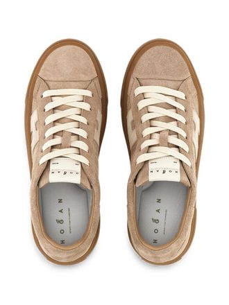 Hogan Suede H-Logo Sneakers - Beige