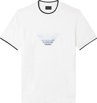 Emporio Armani Homme, Tops, Blanc, Taille: 2XL Slim Fit T-Shirt