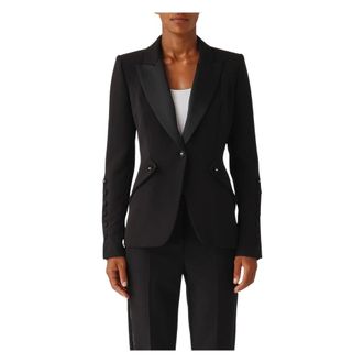 Elisabetta Franchi Femme, Vestes, Noir, Taille: 38 FR Blazer