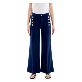 Vicolo Femme, Jeans, Bleu, Taille: 38 FR Cristina Wide Pantalons