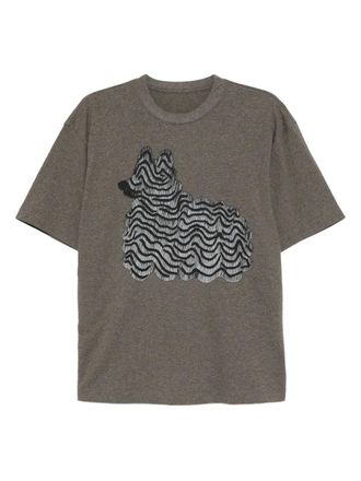 JNBY T-Shirt mit grafischem Print - Grau