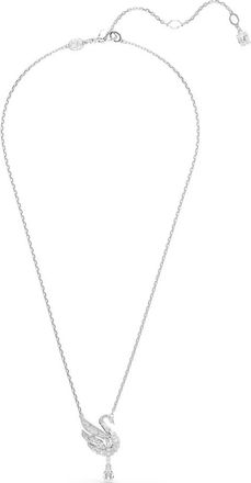 Swarovski Femme, Accessoires, Gris, Taille: ONE Size Swan Pendant Necklace