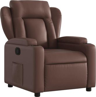vidaXL Relaxsessel Braun Kunstleder Vidaxl