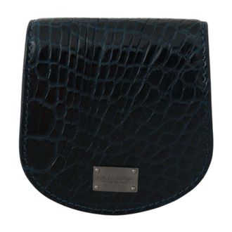 Dolce & Gabbana Homme, Accessoires, Bleu, Taille: ONE Size Exotic Skins Condom Case Holder Pocket