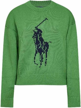 Polo Ralph Lauren Femme, Pulls, Vert, Taille: 36 FR Pull Ras du Cou