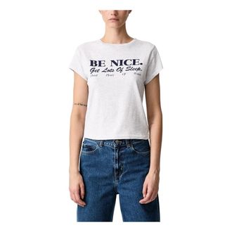 Sporty & Rich Be Nice T-Shirt - - Tops - Damen - Wei&szlig; - M