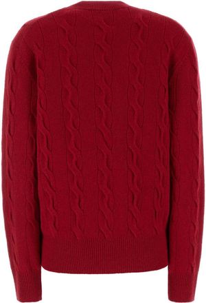 Ami Cable-Knit Merino Wool Sweater - Red