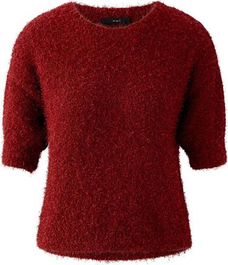Oui Femme, Pulls, Rouge, Taille: 44 FR Tricot ras du cou