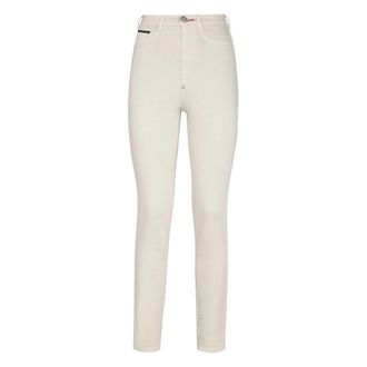 Philipp Plein Femme, Jeans, Beige, Taille: W30 Jegging Super Taille Haute Iconic