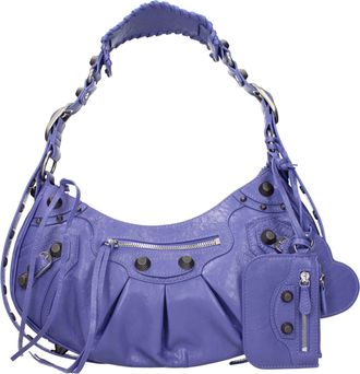 Balenciaga Le Cagole Sac bandouli&egrave;re Femmes Cuir violet/lavande