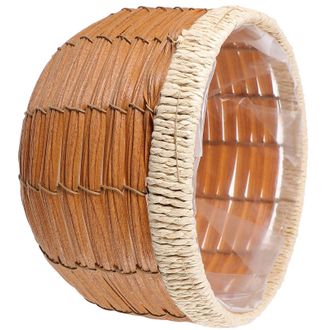 Lurrose Geflochtener Blumenkorb mit Wei&szlig;em Rand Aufbewahrungskorb f&uuml;r Zimmerpflanzen und Dekoration Vielseitiger Pflanzk&uuml;bel f&uuml;r Innen und Au&szlig;enbereiche