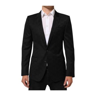 Dolce & Gabbana Martini Zweiknopf-Anzugjacke Blazer - - Jackets - Herren - Schwarzk - M