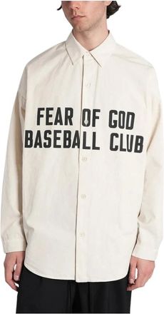 Fear of God Homme, Chemises, Beige, Taille: XL Garment Dyed Cotton Relaxed Shirt