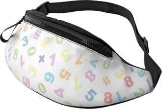 Generic Brustbeutel Mit Rei&szlig;verschluss G&uuml;rteltasche Farbige Mathematische Symbole Multifunktionale Sporttasche F&uuml;r Aktivit&auml;ten Radfahren Fitness 14X35Cm