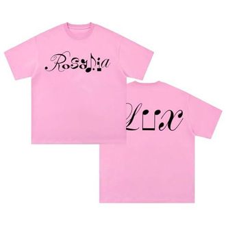 Generic Rosalia Lux T-shirt avec logo 2026 World Tour Merch col rond à manches courtes en coton pour homme et femme, rose, 4XL