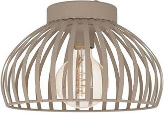 Eglo Deckenlampe Mogano 3, Deckenleuchte Wohnzimmer, Lampe Decke Schlafzimmer, Wohnzimmerlampe aus Metall in Beige, E27 Fassung, &Oslash; 28 cm