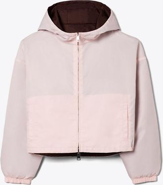 Tory Burch Damen Wendbare, kurze Nylonjacke