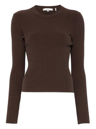 Frame Denim haut en maille côtelée - Marron