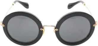 Miu Miu Lunettes de soleil Pre-owned - Femme - Pre-owned - Noir - Taille: ONE Size