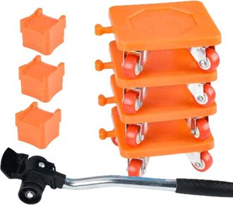 Generic M&ouml;bel-Umzugsset - Robustes Hebelheber-Werkzeug mit rotierenden Rollrollen, einfaches Hebelsystem zum Anheben von Sofa, Couch, K&uuml;hlschrank, Schrankrega