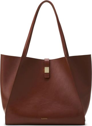 Lanvin sac cabas en cuir à fermoir - Marron