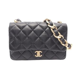 Chanel Pre-owned Gro&szlig;e Matelass&eacute; Lammleder-Umh&auml;ngetasche mit Klappe - - Pre-owned - Damen - Schwarzk - ONE SIZE