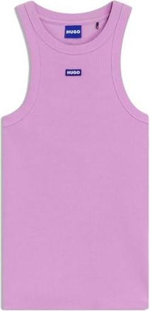 HUGO BOSS Hugo Easy Tank_b 10257055 01 Haut en Jersey, Rose Clair/Pastel 681, XS Femmes