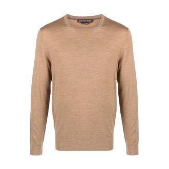 Michael Kors Merino-Wollpullover - - Knitwear - Herren - Braun - 2XL