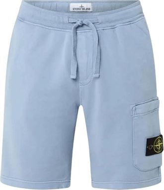 Stone Island Homme, Shorts, Bleu, Taille: S Cotton Fleece Shorts