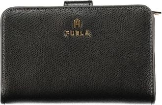 Furla Femme, Accessoires, Noir, Taille: ONE Size Portefeuille Bifold de Luxe en Cuir avec Multiples Emplacements pour Cartes