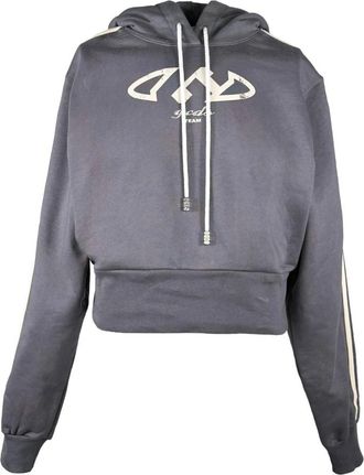 GCDS Gcds, Femme, Sweatshirts et sweats &agrave; capuche, Gris, Taille: 36 FR Cropped Sweat &agrave; capuche