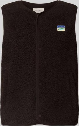 American Vintage Weste aus Teddyfell mit Label-Detail Modell HOKTOWN