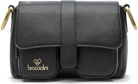 Braccialini Jinny Jewels Sac à bandoulière en simili cuir de couleur bordeaux, design compact avec rabat et poches avant zippées est enrichi de détails en métal d