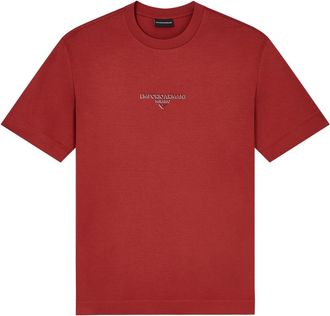 Emporio Armani Homme, Tops, Rouge, Taille: S T-shirt &agrave; col rond