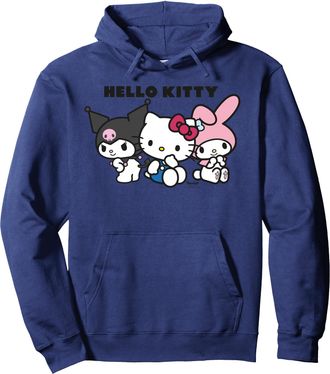 Hello Kitty Charmmy Melody Kuromi Logo Sweet Classic Friends Pullover Hoodie