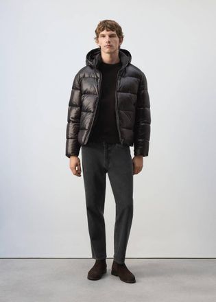 Mango Anorak matelass&eacute; r&eacute;sistant &agrave; leau caf&eacute; - Homme - XXL - MANGO MAN