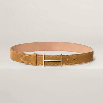 Reptiles House Horus Schnalle und 40 mm Wildledergürtel - Karamell