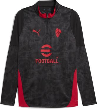Puma Haut dentra&icirc;nement &agrave; col zipp&eacute; 25/26 AC Milan Homme, Accessoires, Noir, 3XL