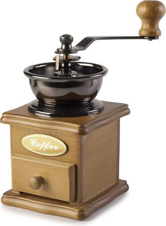 Ibili Kaffeemühle, einstellbar, Holz und Stahl, Hellbraun, Retro