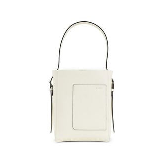Valextra Beuteltaschen - Pergamena Calf Leather Small Bucket Bag - Gr. unisize - in Beige - f&uuml;r Damen
