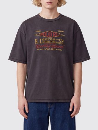 Polo Ralph Lauren T-shirt en coton avec &eacute;paules tombantes et logo contrastant
