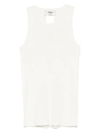Fendi débardeur en jersey - Tons neutres
