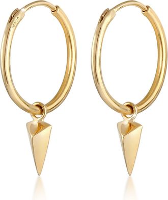 Elli Ohrringe Damen Creole Dreieck Anhänger Trend in 925 Sterling Silber