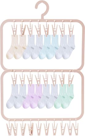 Generico Abgestufter W&auml;schest&auml;nder - Organizer f&uuml;r Sockenb&uuml;gel, 35 cm, zusammenklappbar, platzsparend, Aufbewahrungszubeh&ouml;r mit Clip, Mehrzweck-Organizer f&uuml;r K