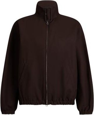 Courr&egrave;ges Veste bomber ample en coton m&eacute;lang&eacute;