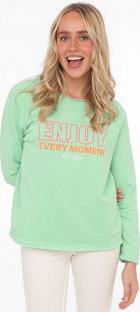 Zwillingsherz Sweatshirt Enjoy mit Used-Look Kanten und Stickerei